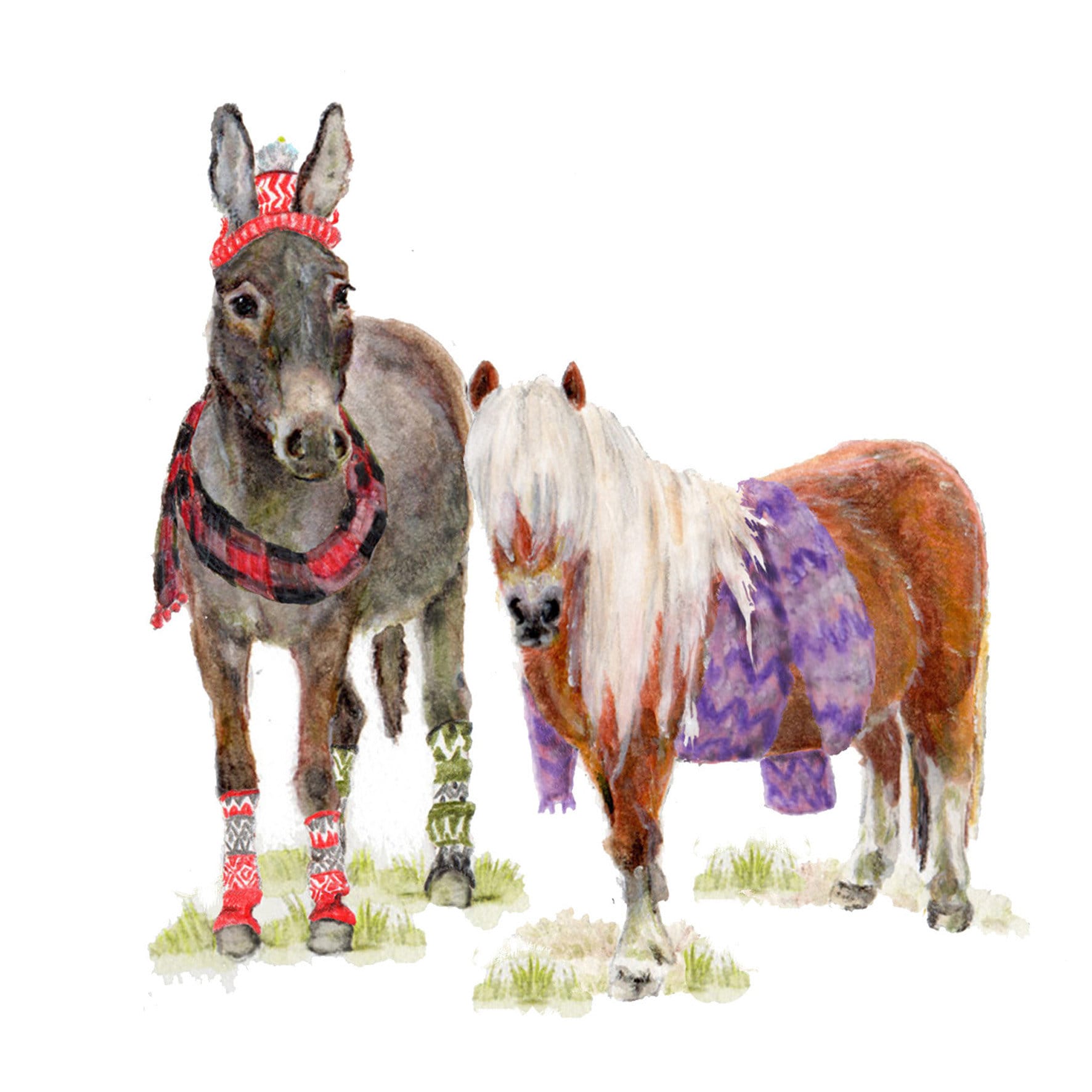 Donkey & Pony Greeting Card | Etsy