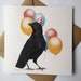 Festive Crow Christmas Card - Etsy