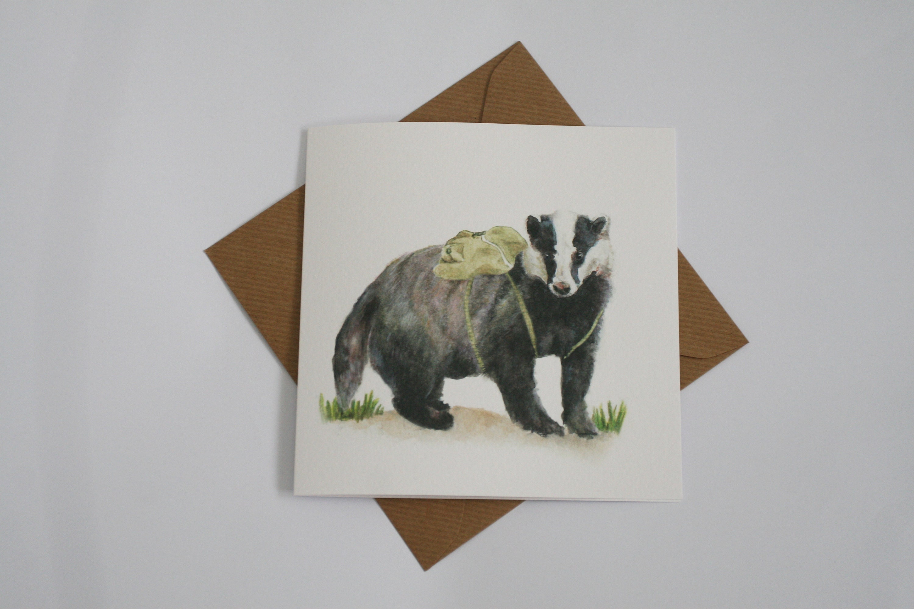 Badger Greeting Card Birthday Card - Etsy Ireland