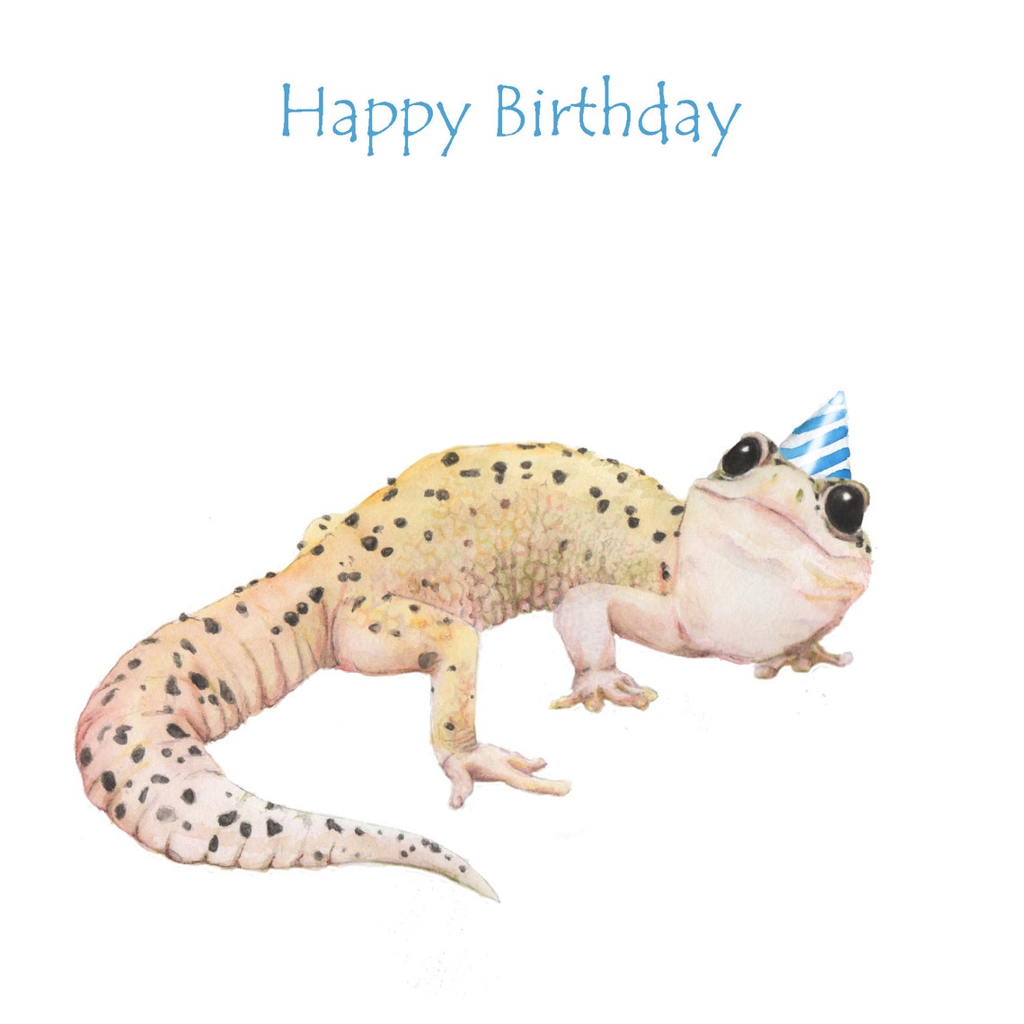 Gecko Birthday Card - Etsy