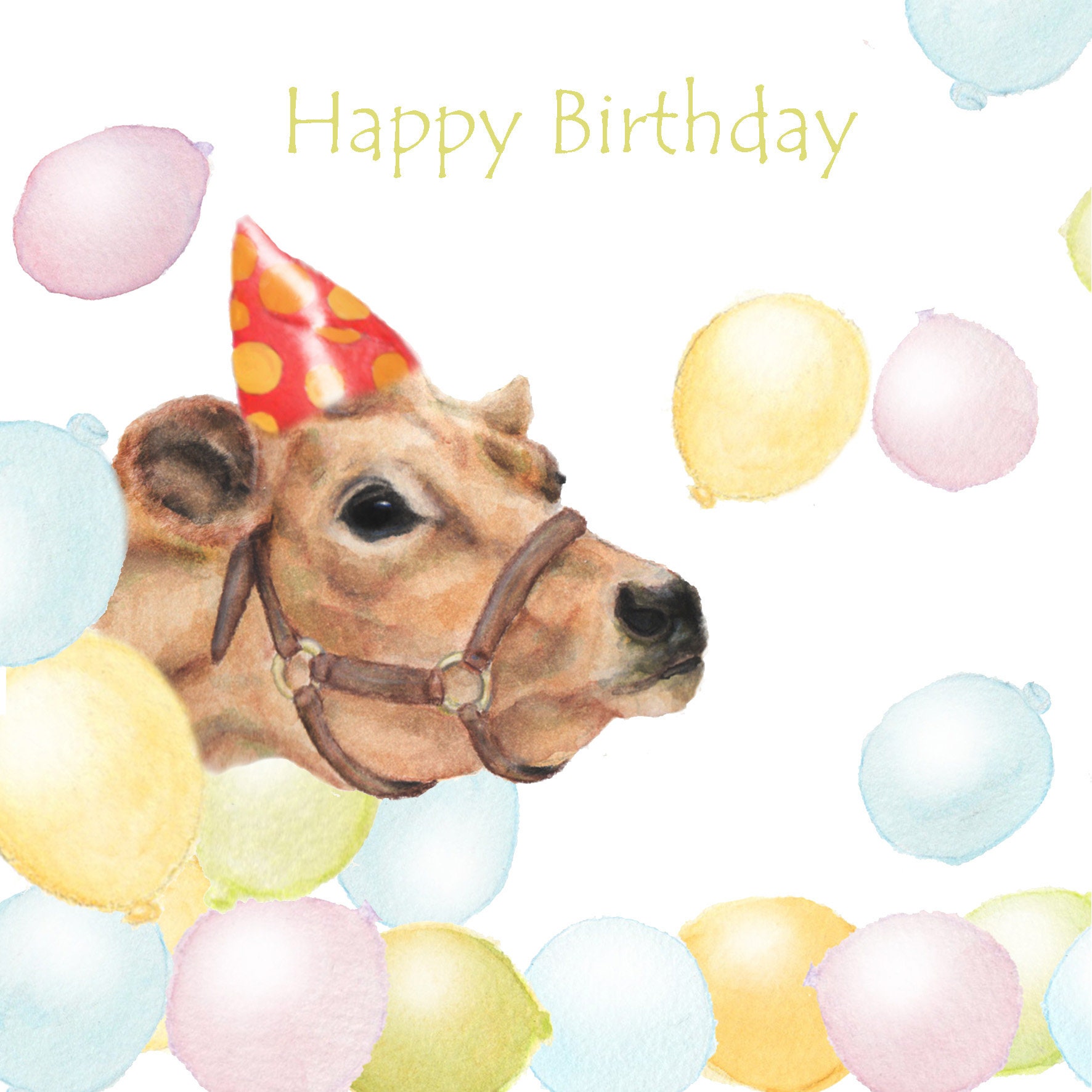 Cow, Birthday Card. - Etsy