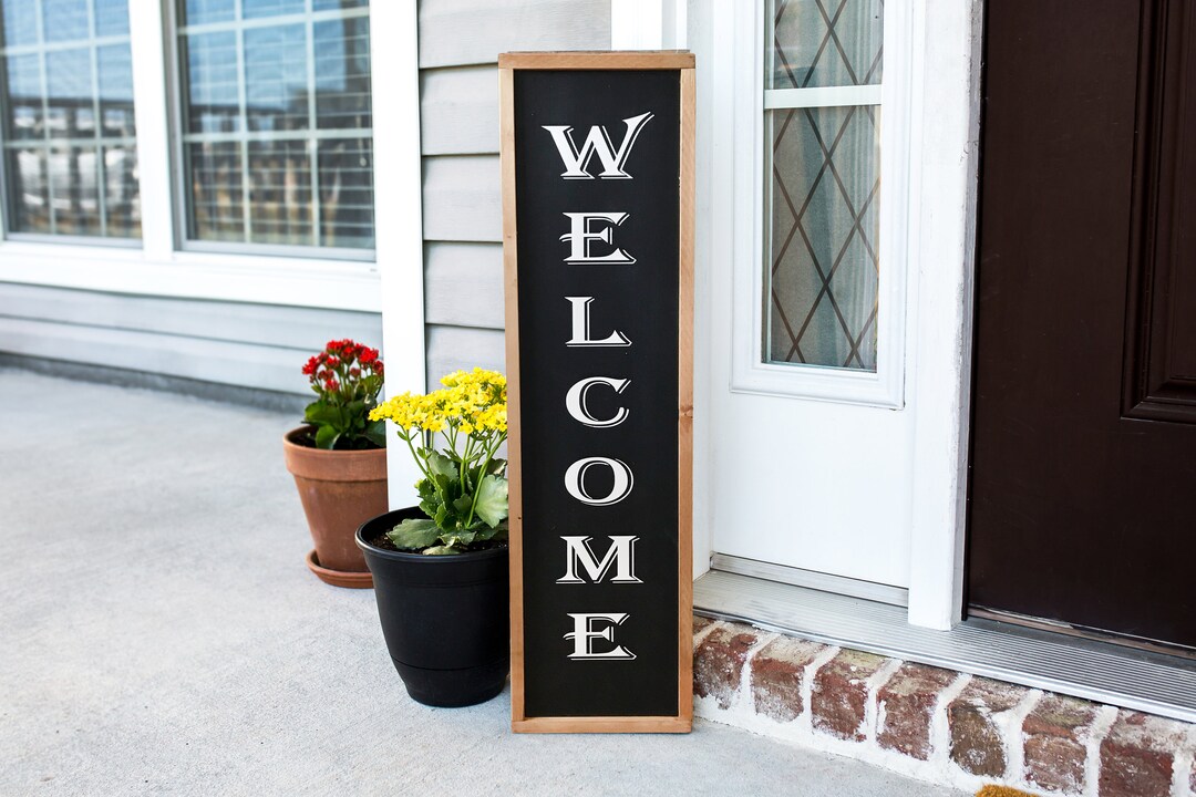 Framed Welcome Sign Reclaimed Timber FREE POSTAGE - Etsy