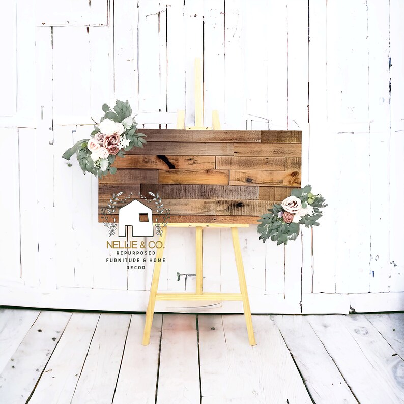 Rustic Welcome Sign Mockups, Wedding Seating Chart, Easel Sign (set of ...