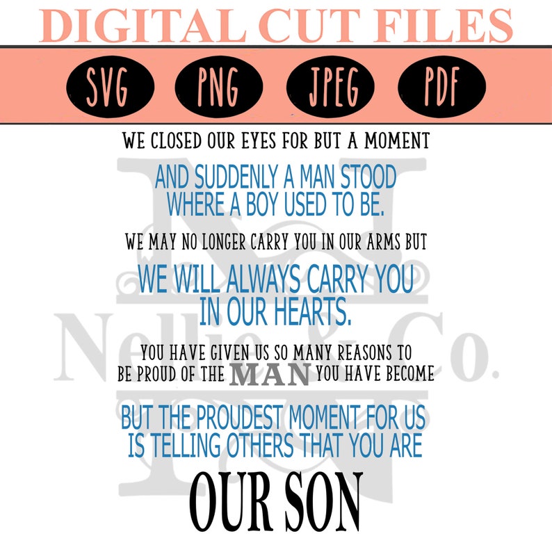Our Son SVG, PDF, Jpeg, PNG Cut File for Silhouette Cameo & Cricut ...