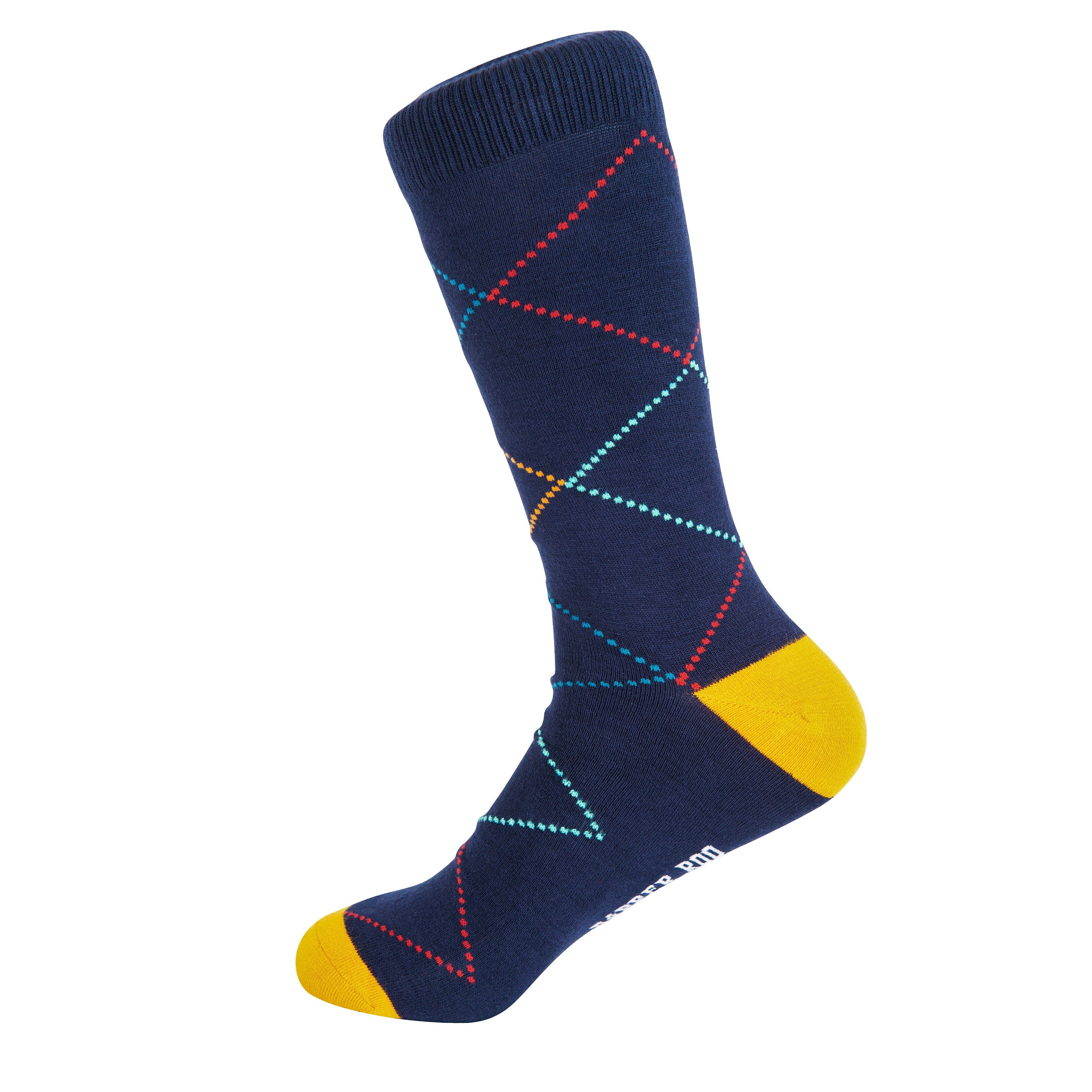 Colourful Crisscross Diamond Bamboo Socks by Dapper Roo Novelty Fun ...