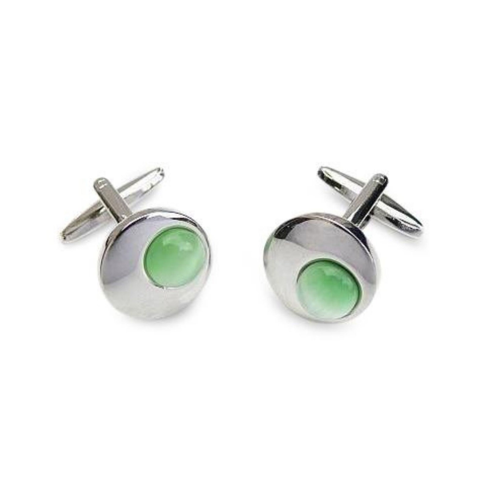 Offcentre Green Cufflinks | Etsy