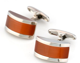 Orange Cufflinks | Etsy