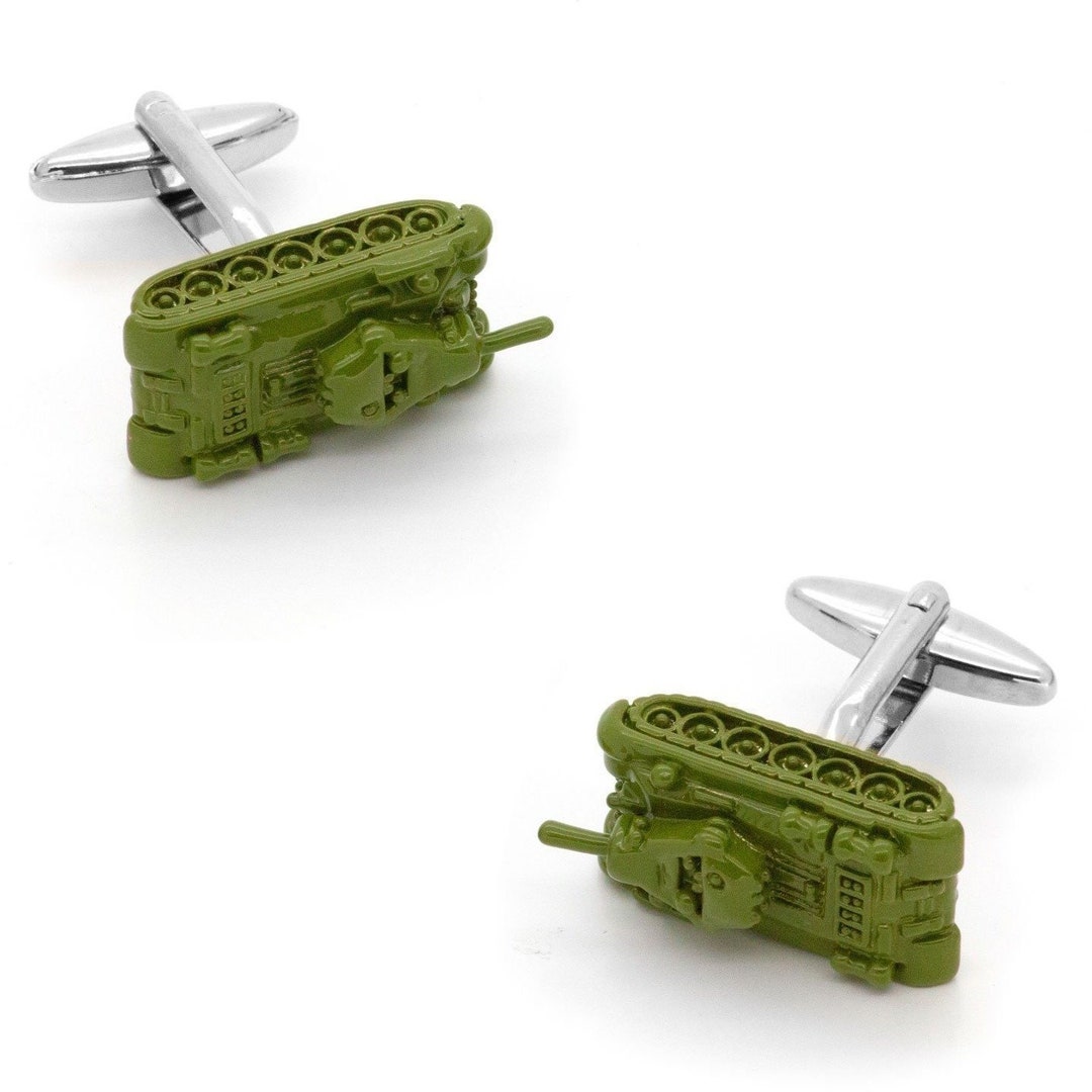 Green Army Tank Cufflinks - Etsy