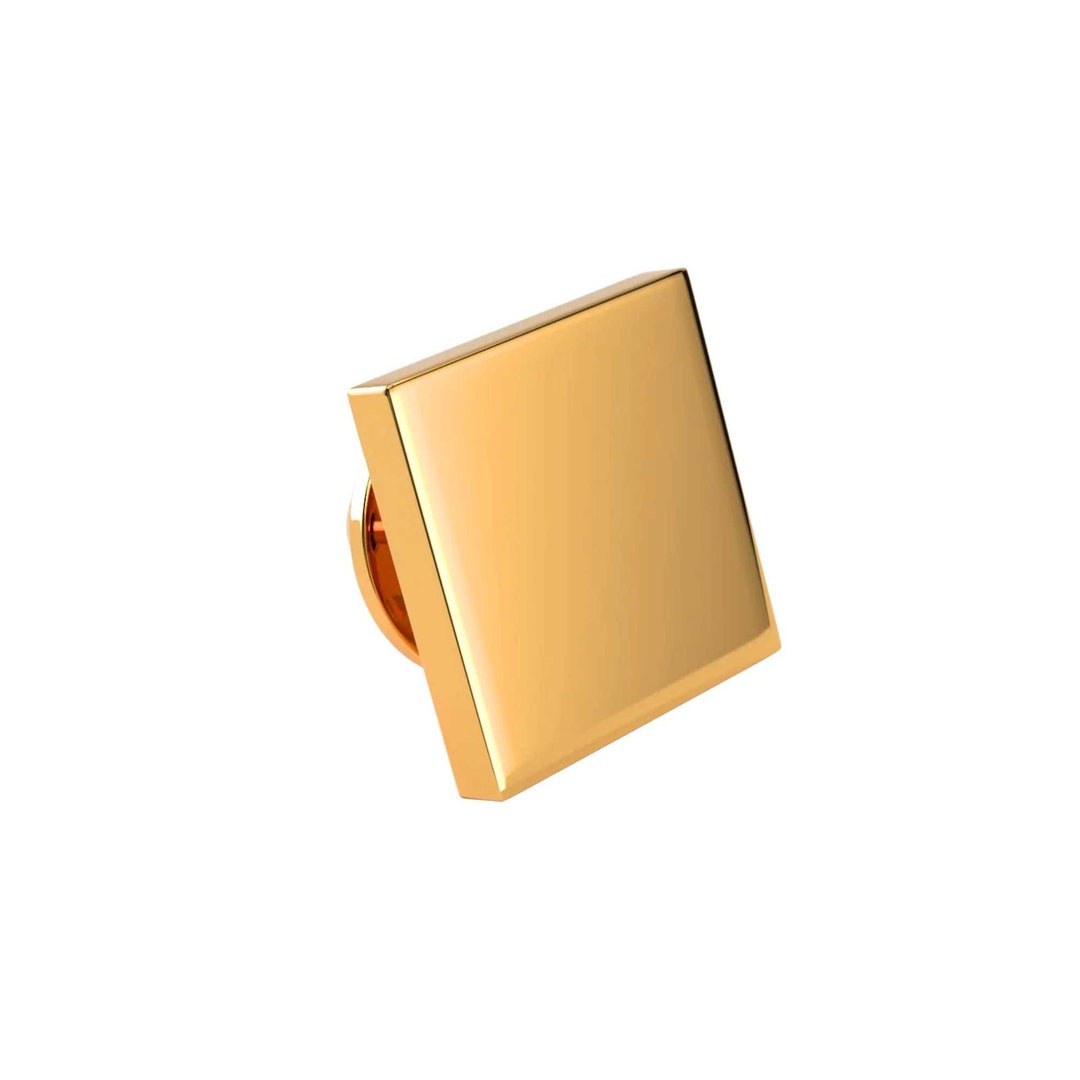 Square Gold Engravable Lapel Pin - Etsy