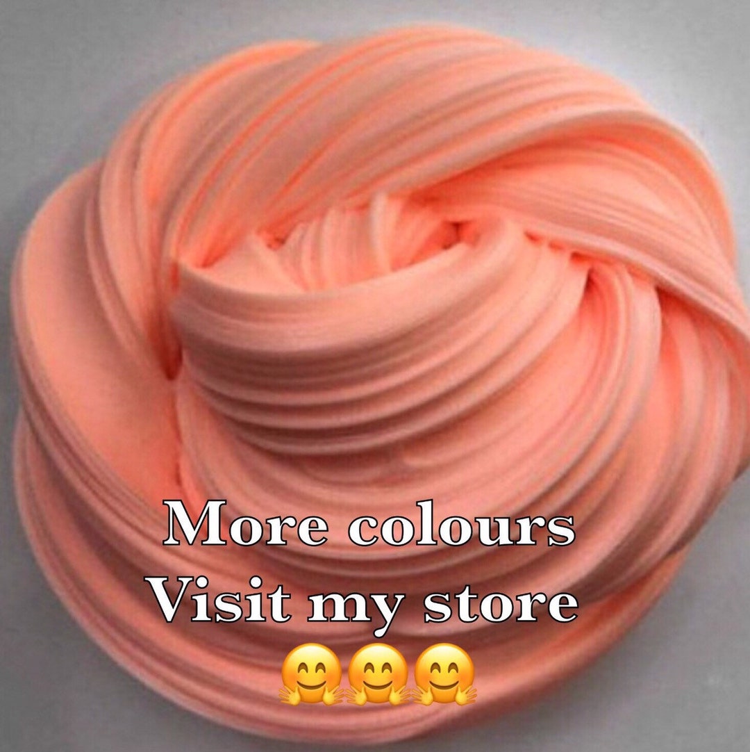 Orange Fluffy Slime No Borax Free UK Postage - Etsy