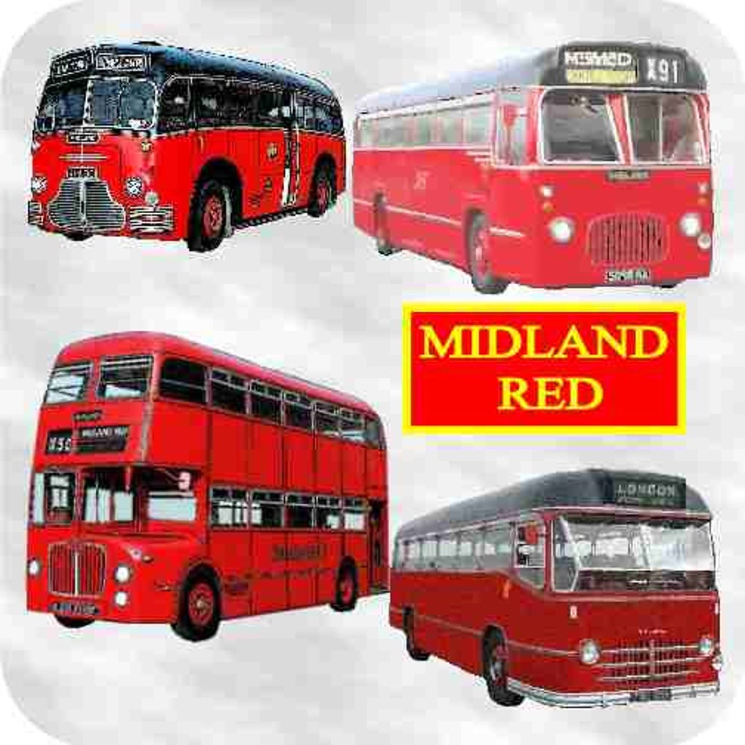 Coaster Bus Midland Red D9,coach,bus,buses, - Etsy UK
