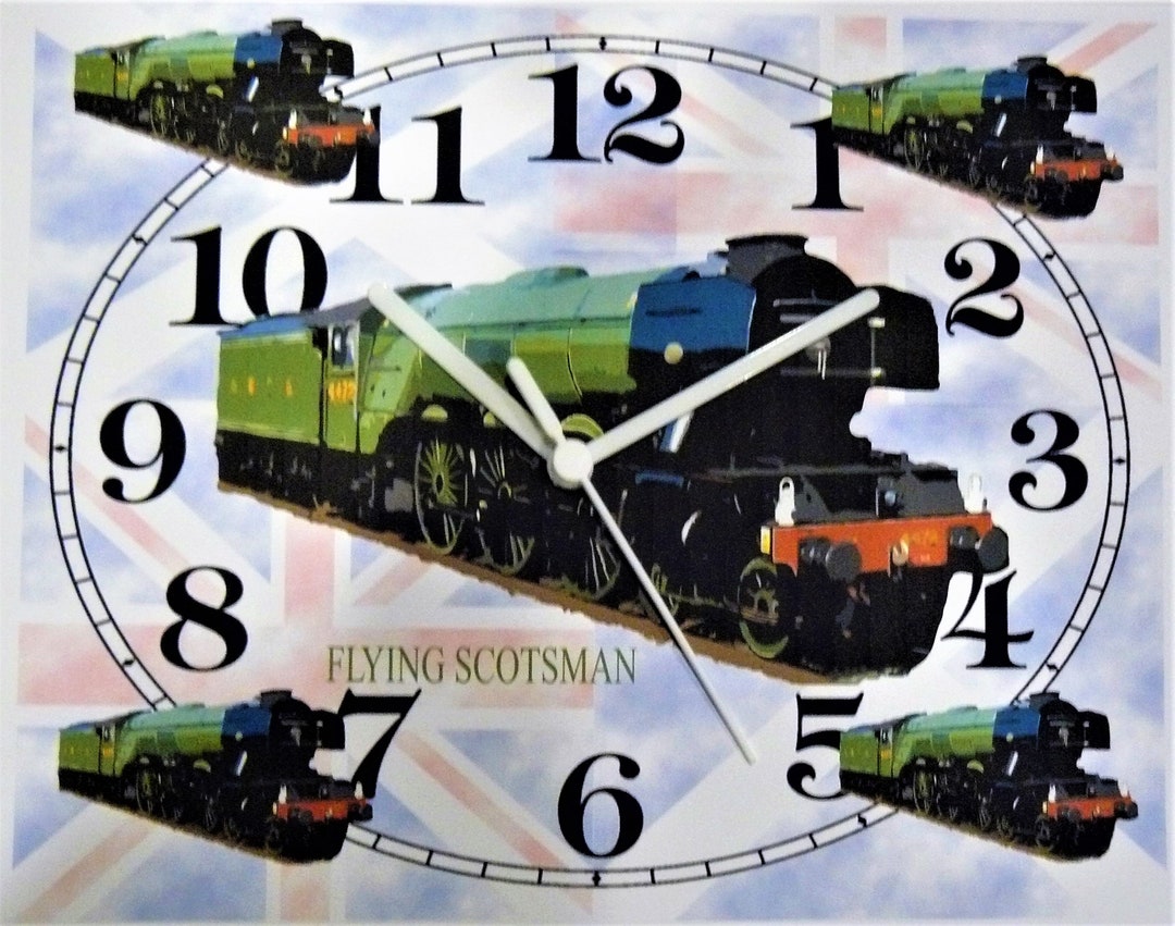 Flying Scotsman Wall Hanging Clock Train Steam Engine Clock ,wall Clock ...