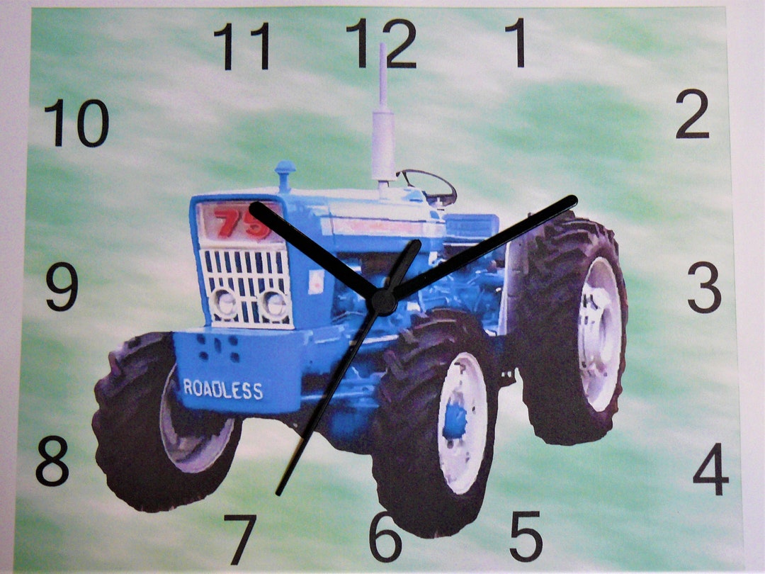 Tractor Roadless 75 Ploughmaster Wall Hanging Clock Frdson Classic Blue ...