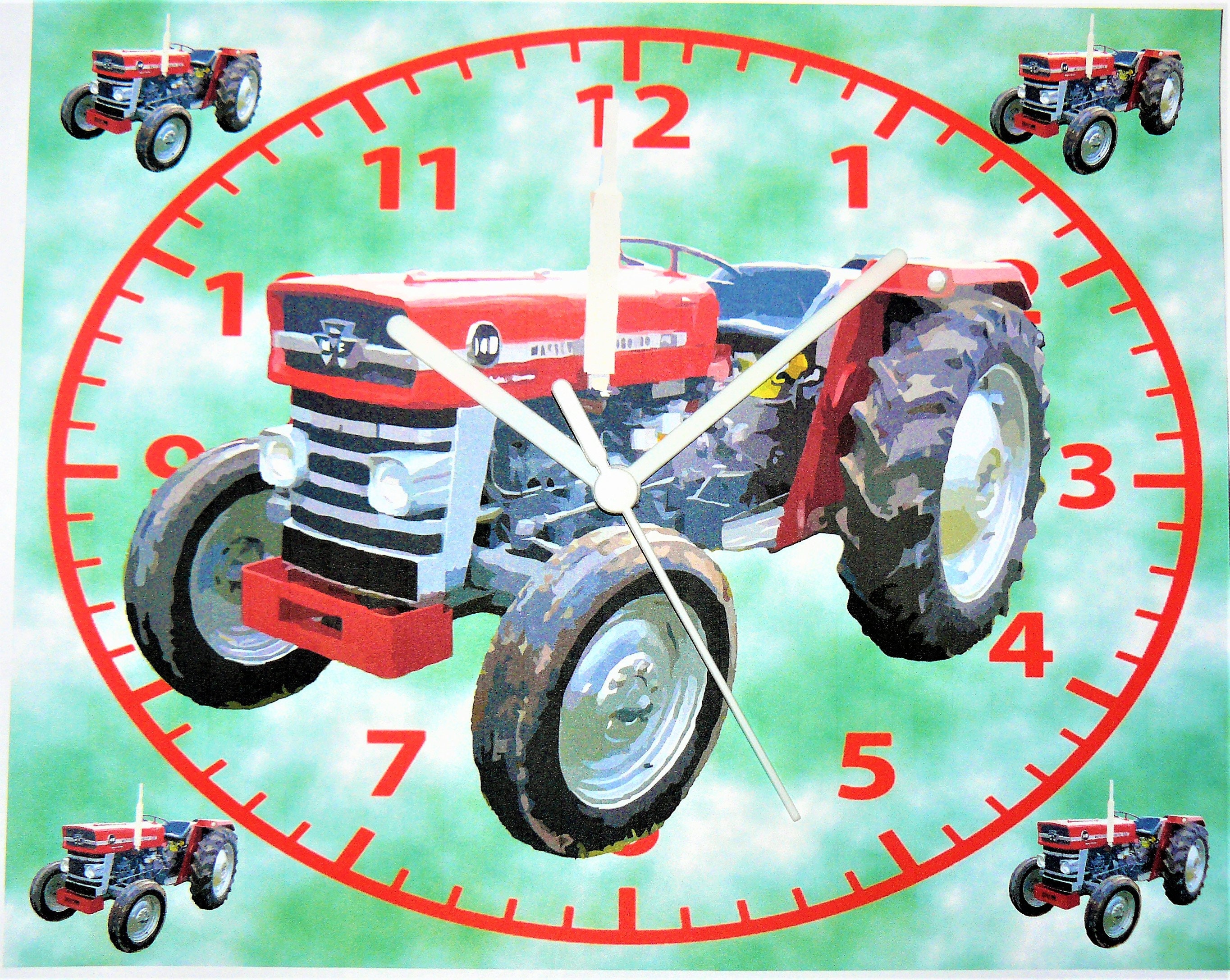 Masse Fergi 148 Red Tractor Wall Hanging Clock Classic Fergi 148 - Etsy
