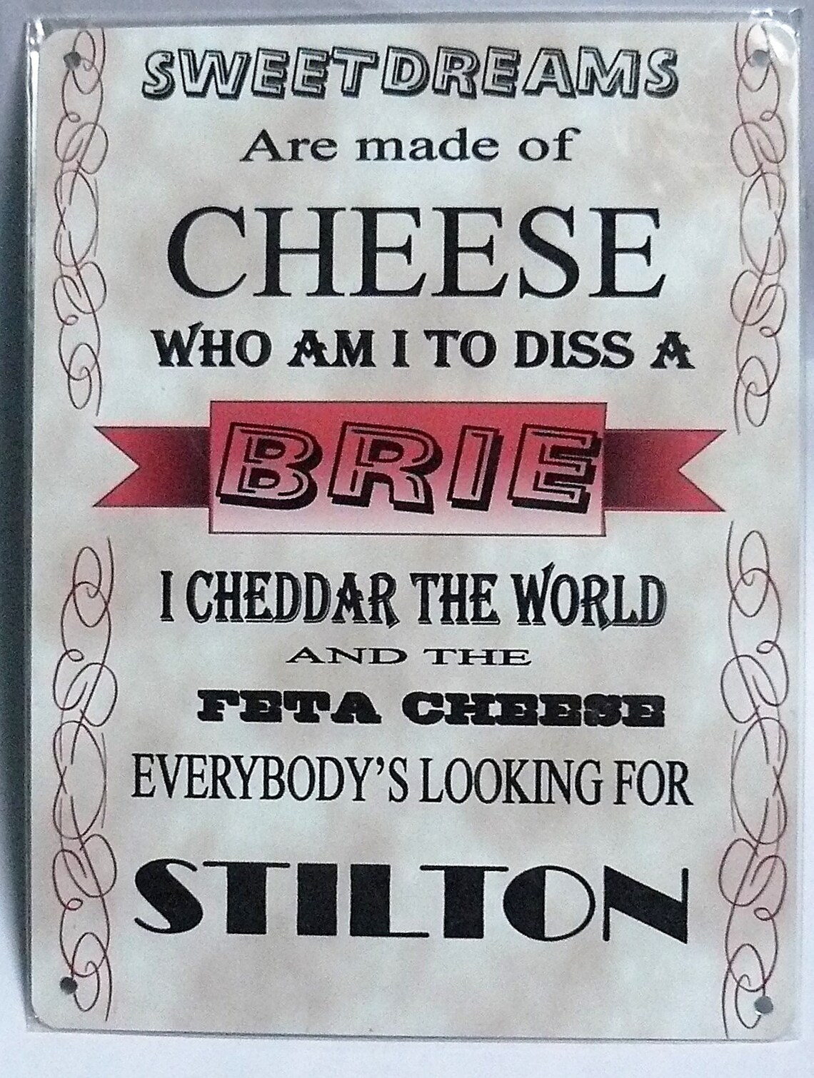 Cheese Sign Aluminium Brie Chedar Feta - Etsy