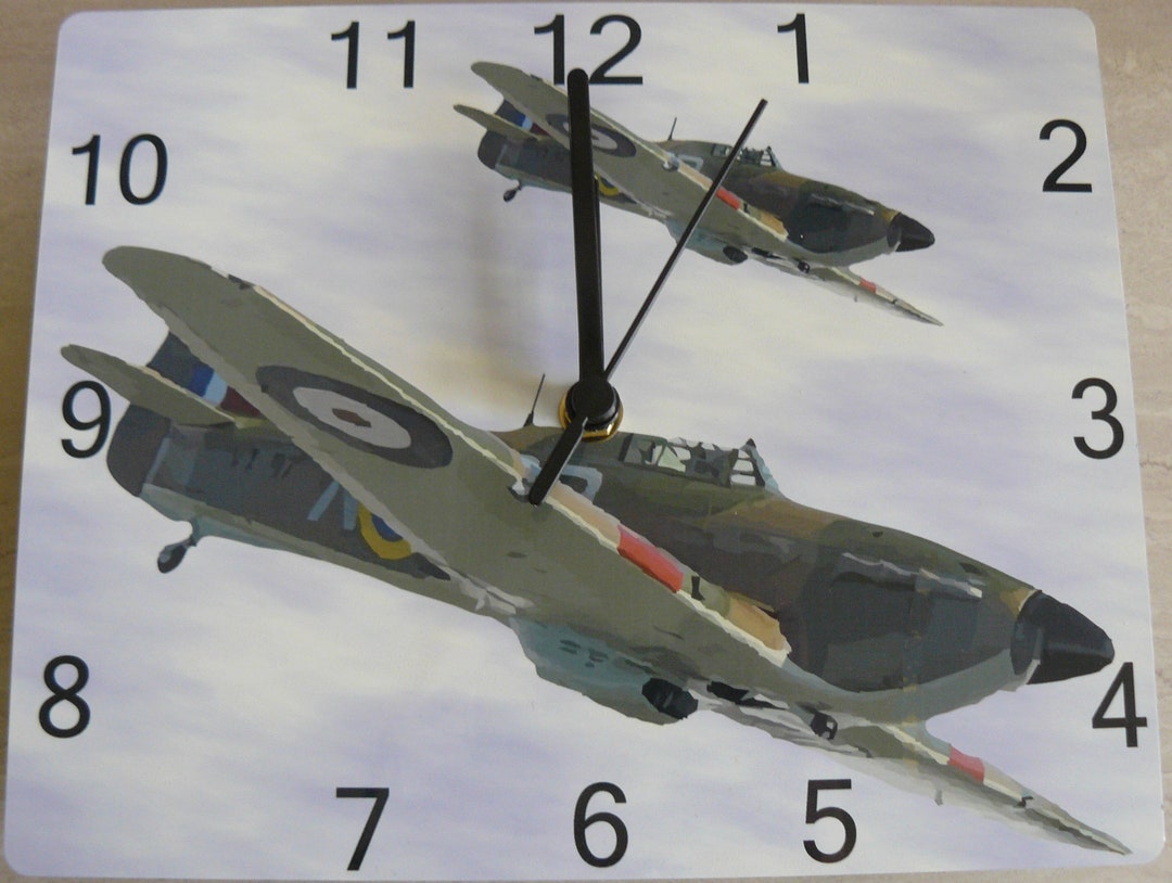 HAWKER HURRICANE Wall Hanging Clock RAF Ww11 Fighterclock ,wall Clock ...
