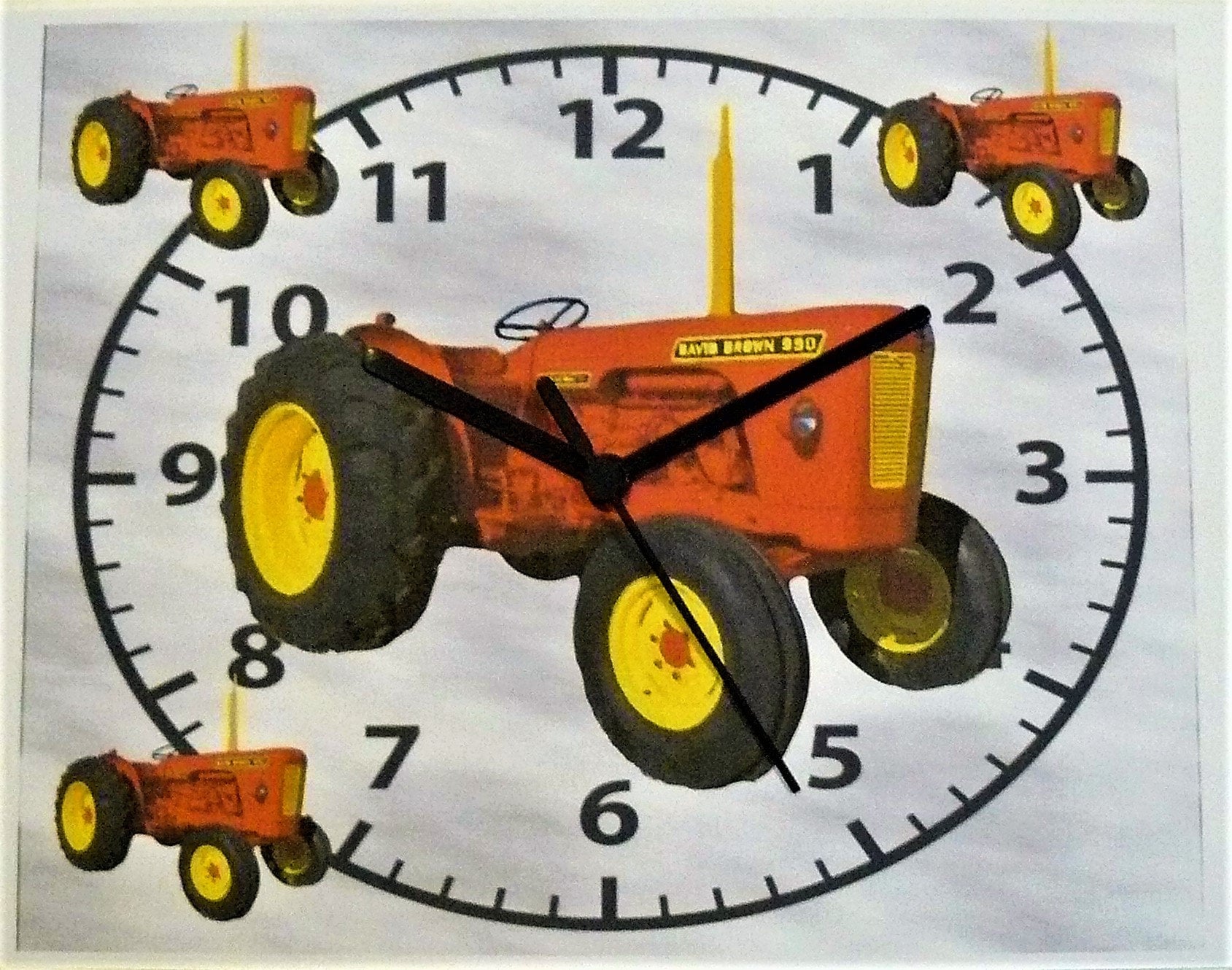 Tractor Wall Hanging Clock Vintage Tractor D Brown 990 Imple Maticclock ...