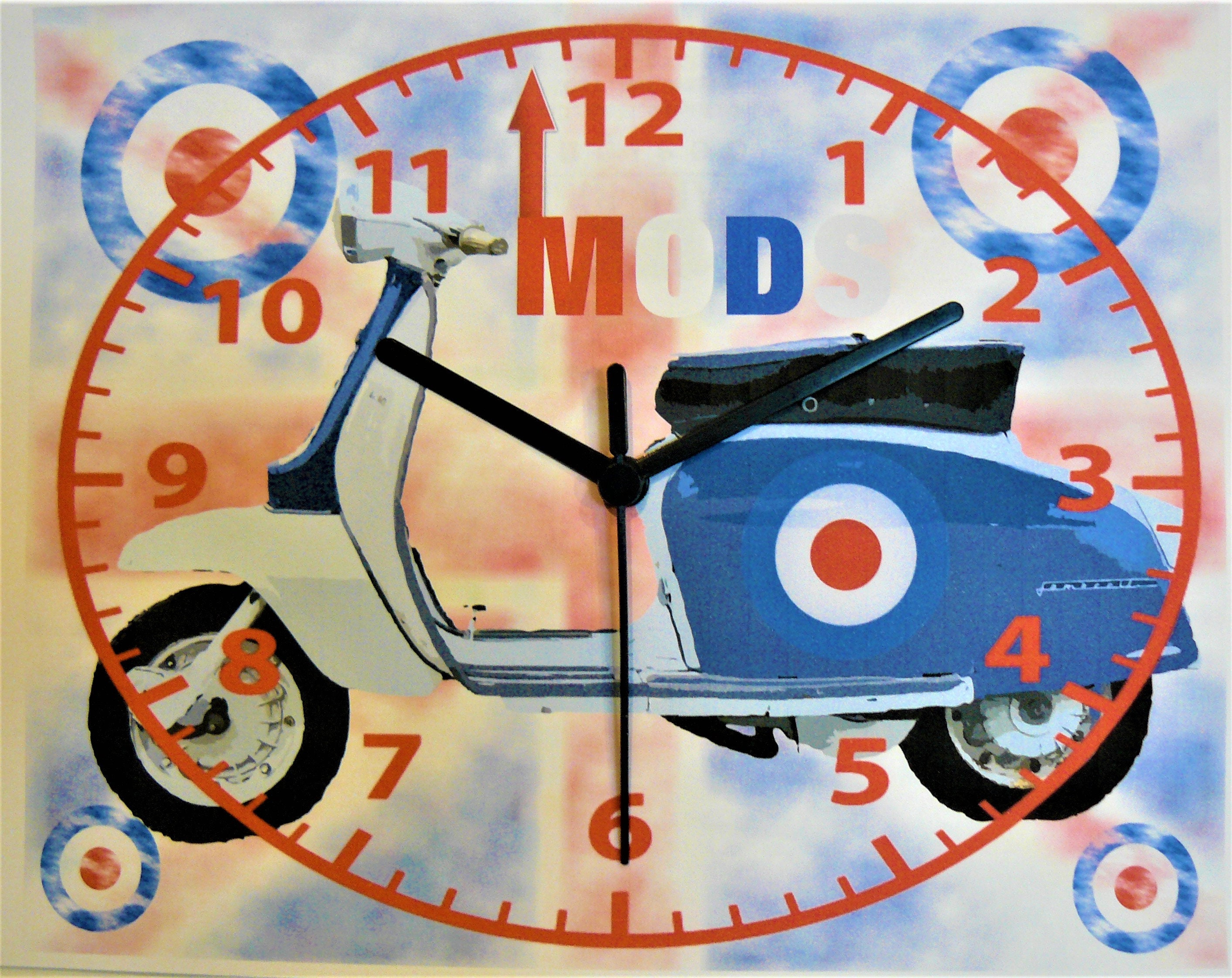 Scooter Mods Wall Hanging Clock Classic Scooter - Etsy