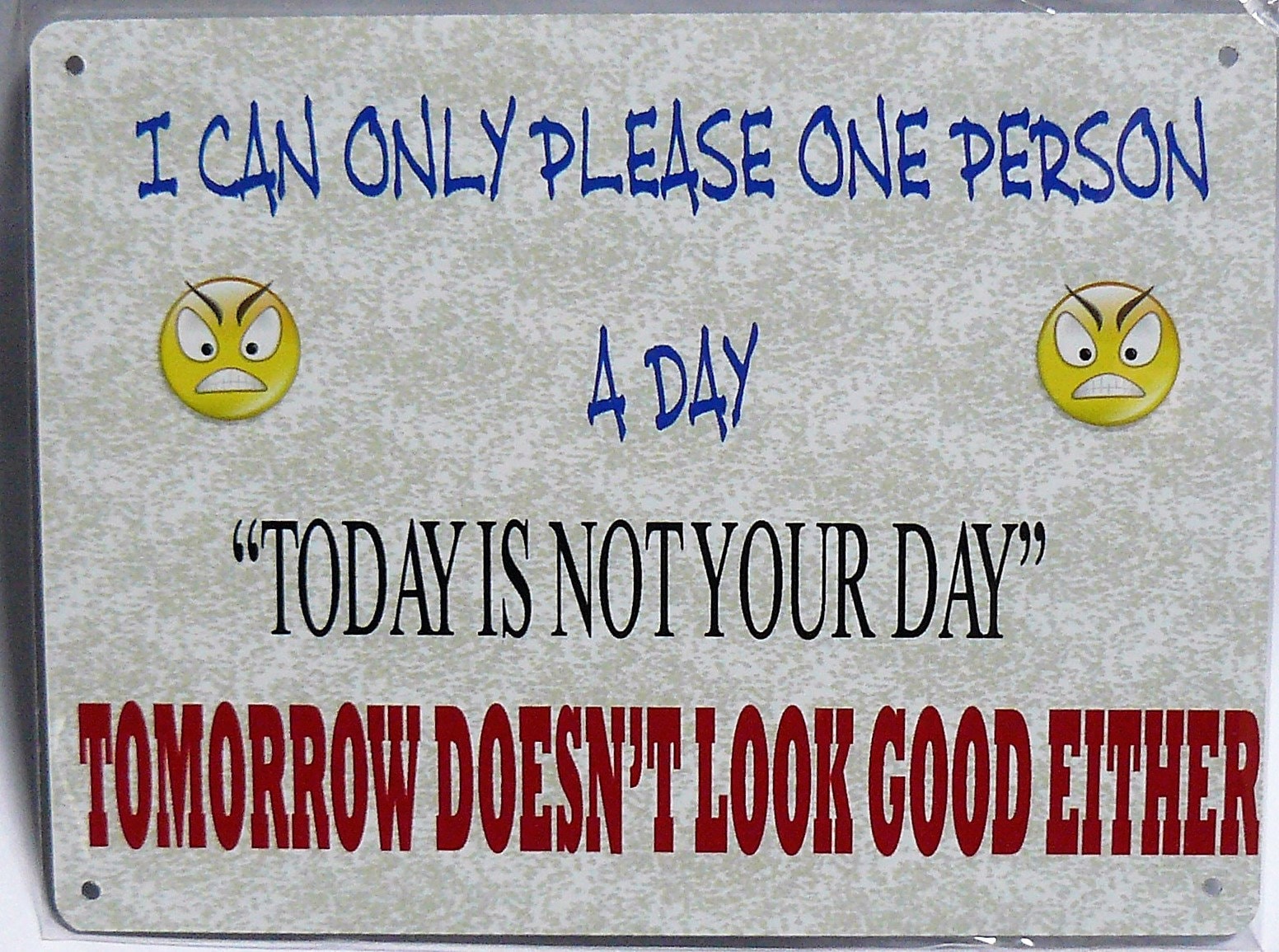 I Can Only Please One Person a Day Sign Aluminium - Etsy