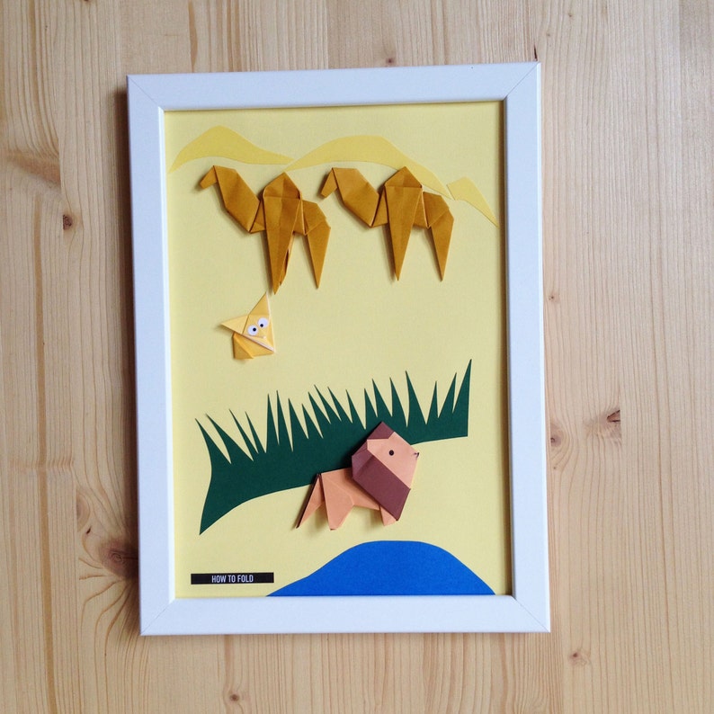 ILLUSTRATIONS ORIGAMI COLLAGE | Etsy