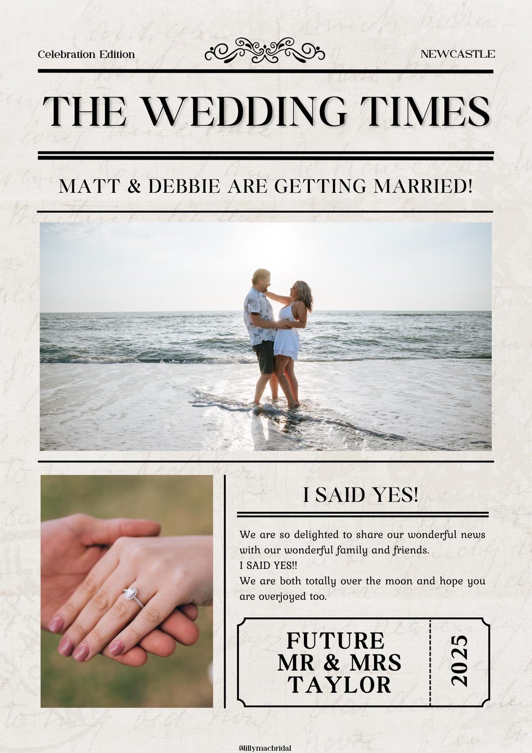 Engagement Newspaper Digital Engagement Announcement Front Page News ...