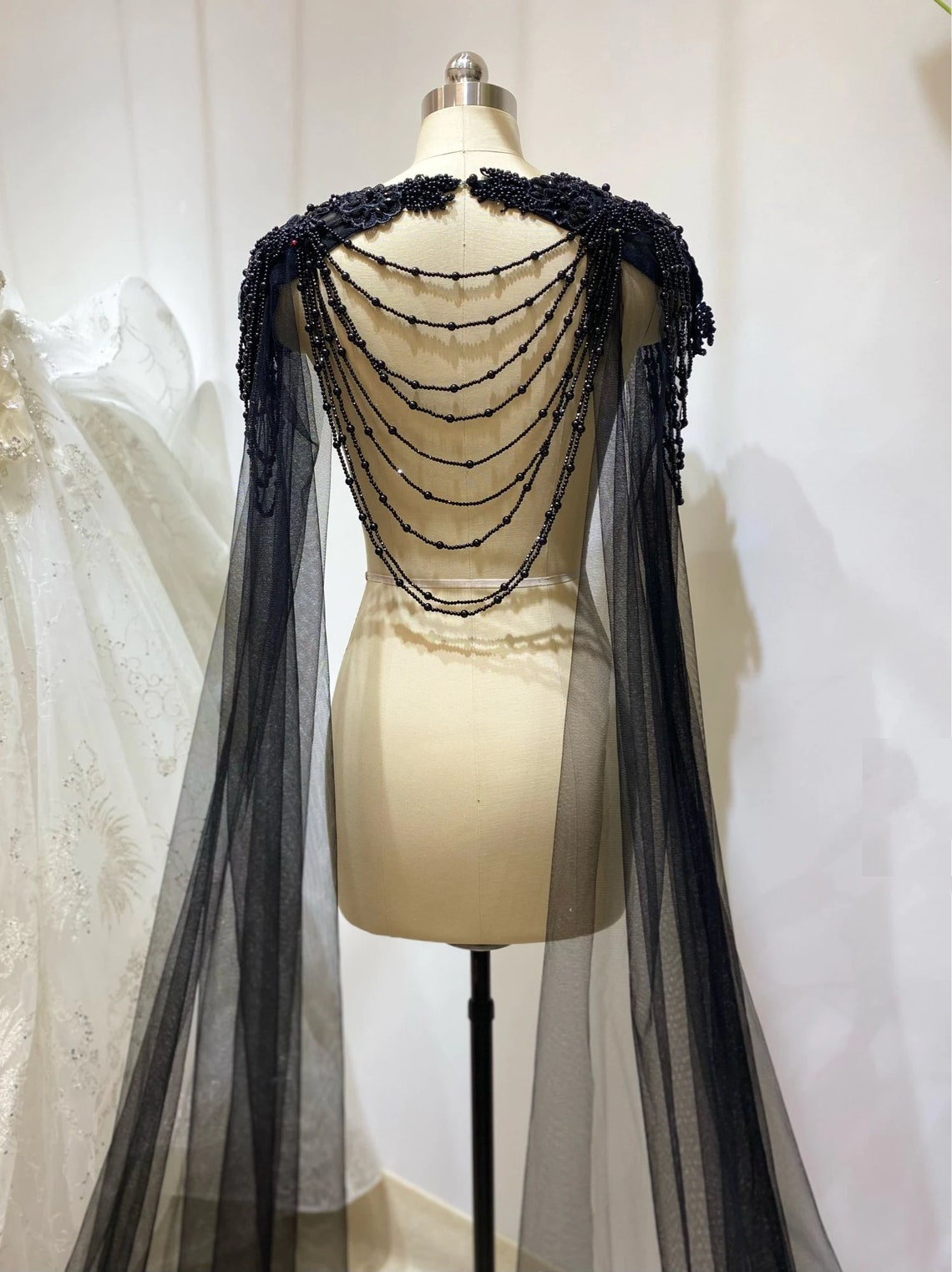 Stunning Gothic Alternative Black Lace Wedding Dress With - Etsy
