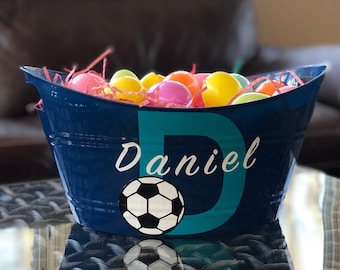 Football Theme Easter Basket, Easter Gift, Kids Basket, Personalized ...