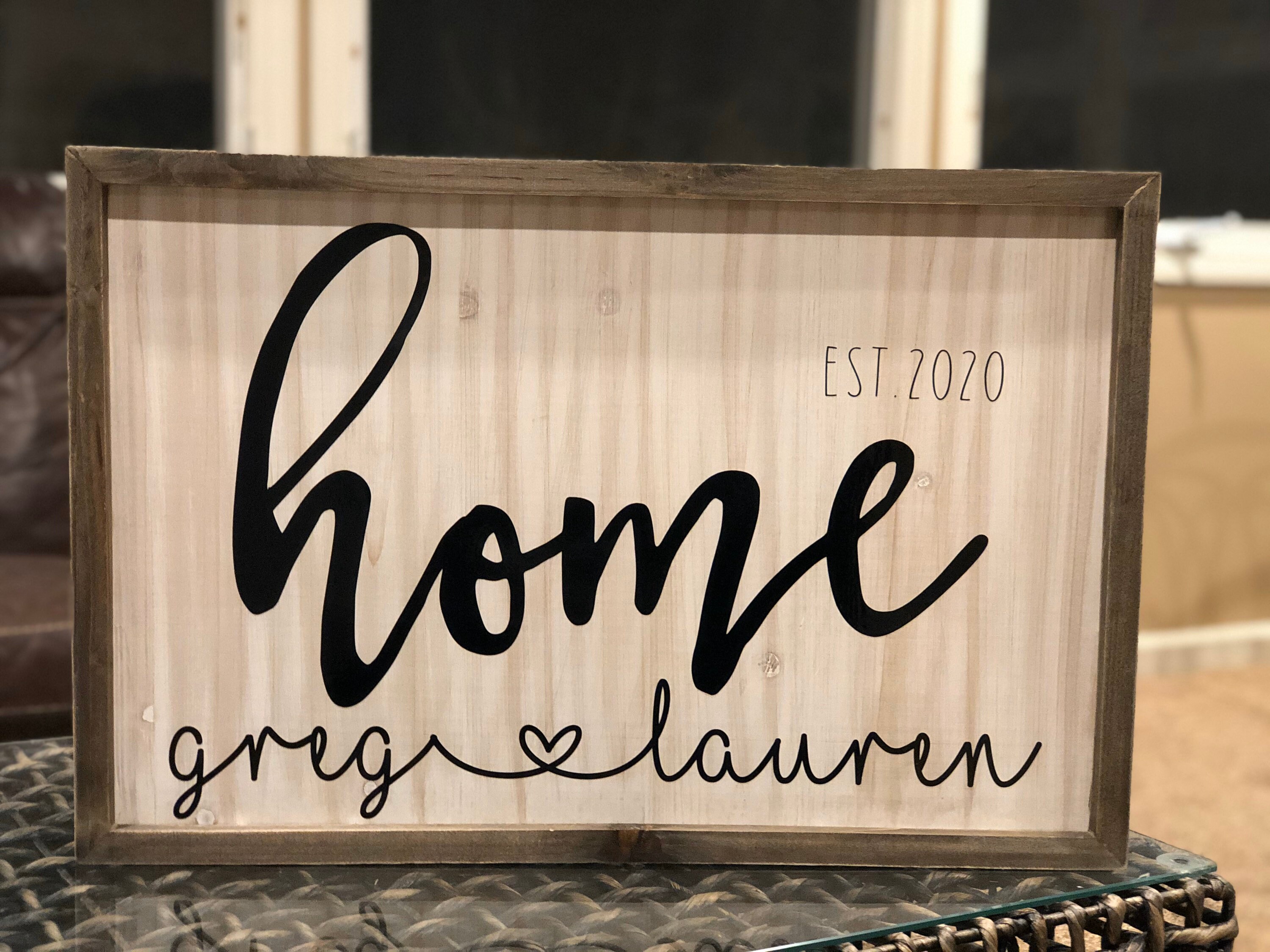 Whitewashed Wood Home Sign - Etsy