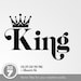 King logo svg cutting file eps dxf pdf silhouette file | Etsy