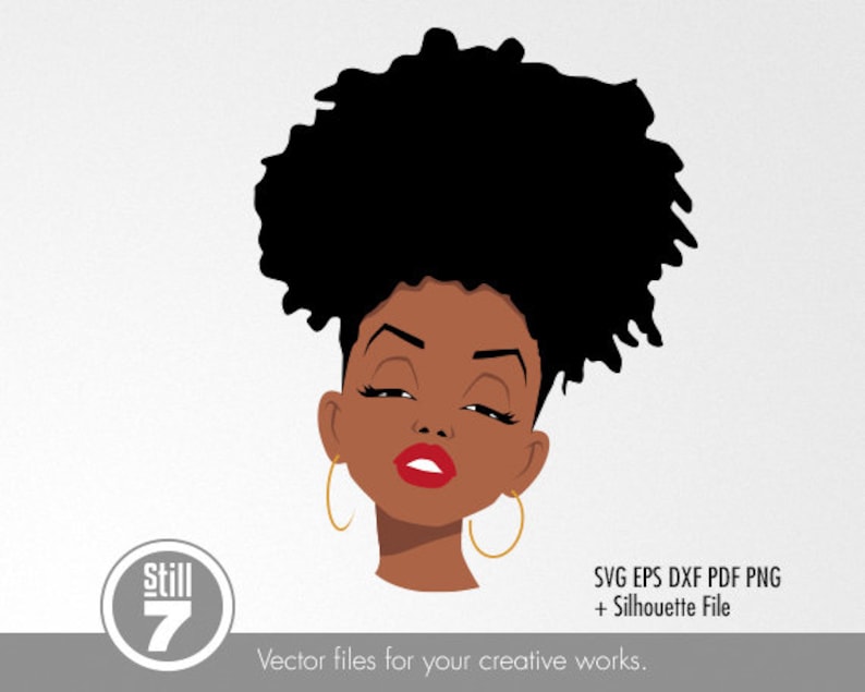 Black Woman Natural Hair Svg Afro Girl Svg Svg Cutting - Etsy