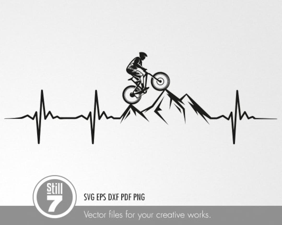 MTB Svg - Mountain Bike Svg - Man Mountain Biker Svg - Downhill Svg ...