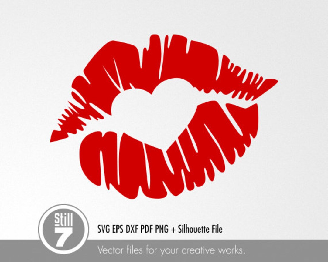 Love Kiss Svg Svg Cutting File Eps Dxf Pdf Png Silhouette File - Etsy