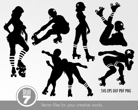 Roller Derby Vector Art