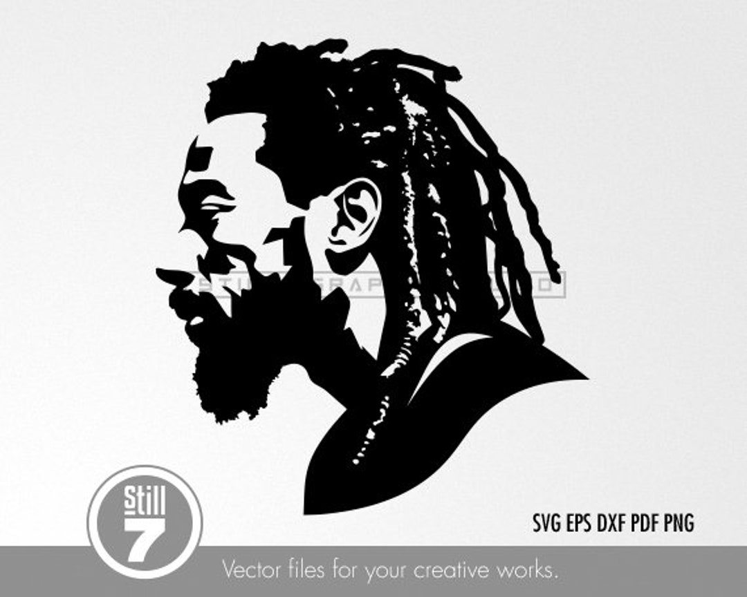 Black Man With Dreadlocks SVG, Afrocentric Design, Natural Hair, Ethnic ...