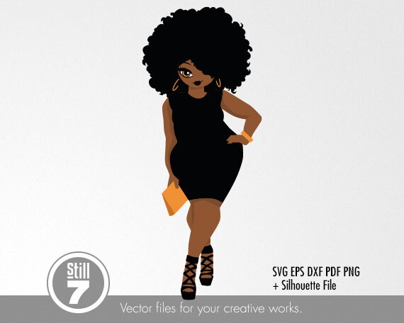 Black Woman Svg Afro Girl Svg Svg Cutting File Eps Dxf Etsy