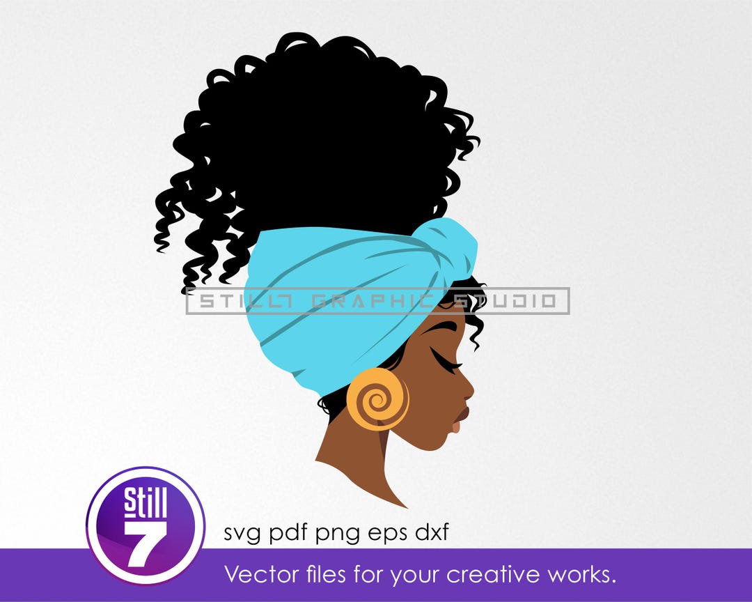 Headwrap Woman Svg Cutting File + Eps Dxf Pdf Png, Easypress, Mug Press ...