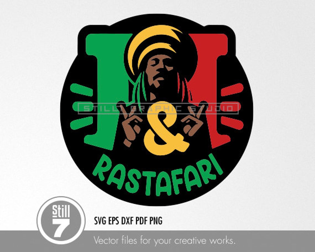 Multicolor Rastafari SVG Design - I and I Rastafari - Digital Art for ...