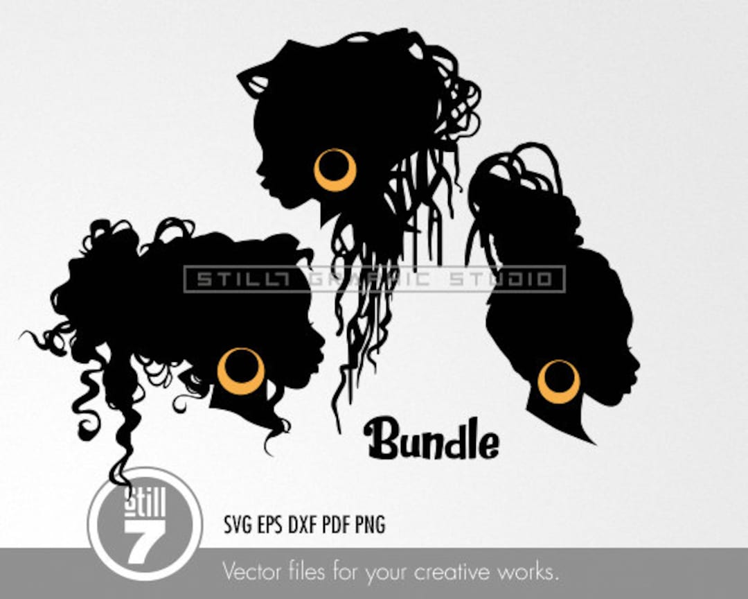 Black Women Svg - Natural Hair Svg - Dreadlocks Girl - Svg Cutting File ...
