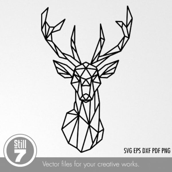 Geometric Deer - Etsy