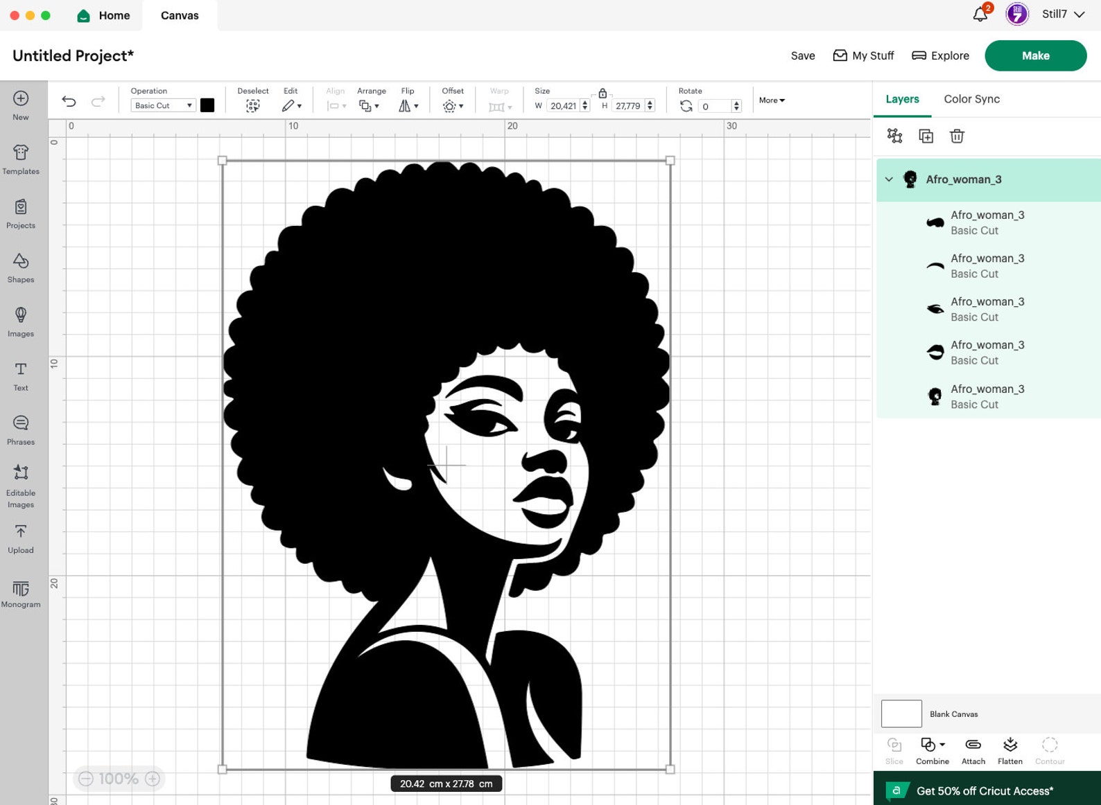 Exclusive Bundle of 3 Afro-chic SVG Silhouettes - Perfect for DIY and ...