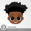 3 African American Boy Svg Cutting File Eps Dxf Pdf Png - Etsy