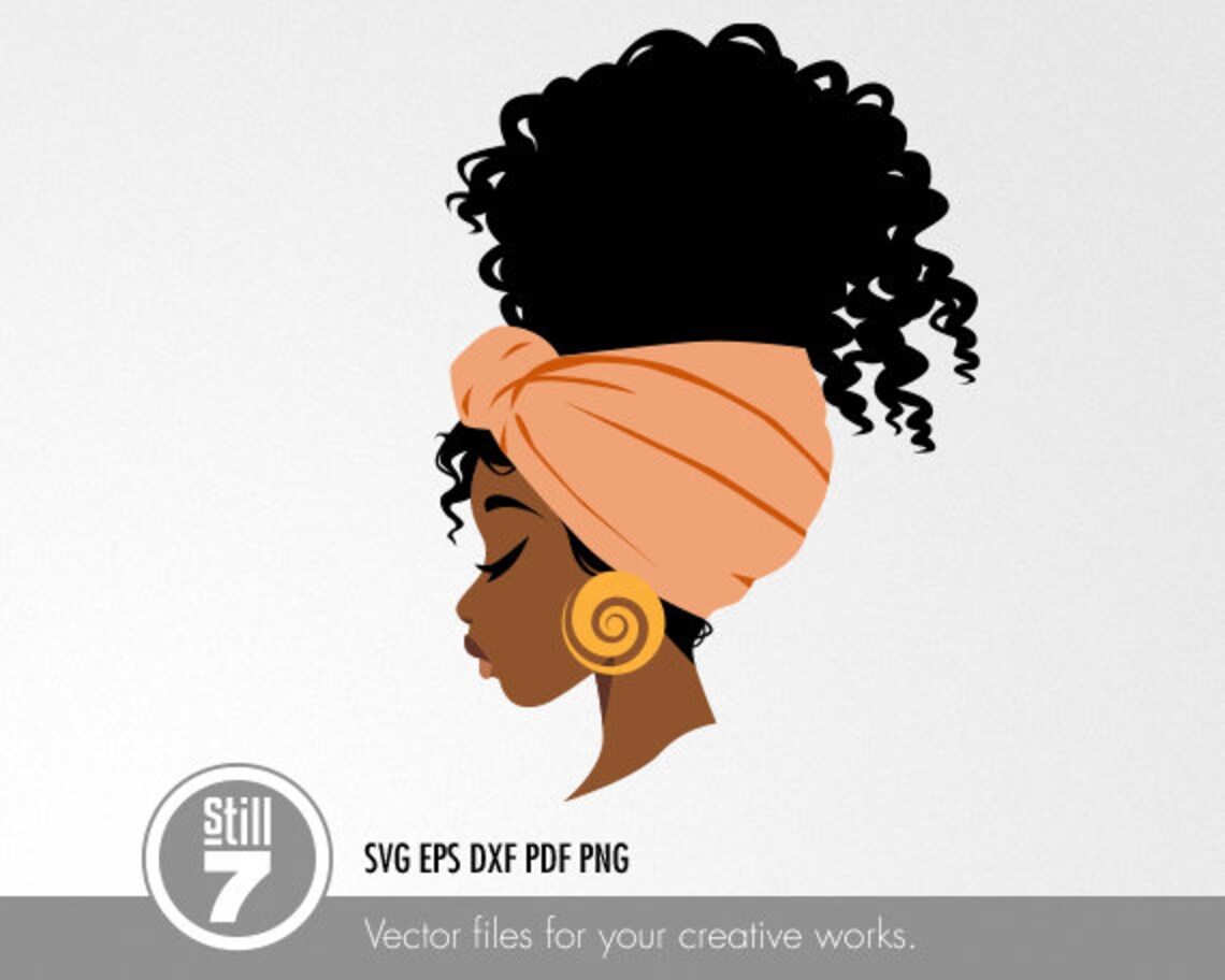 Headwrap Woman Svg Cutting File Eps Dxf Pdf Png - Etsy