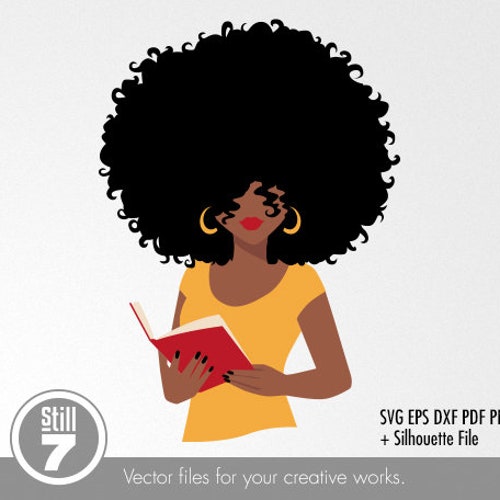 Black Woman Svg Reading Girl Svg Svg Cutting File Eps - Etsy