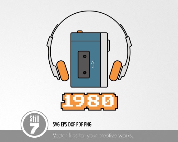 80's Walkman Svg Svg Cutting File Eps Dxf Pdf Png - Etsy