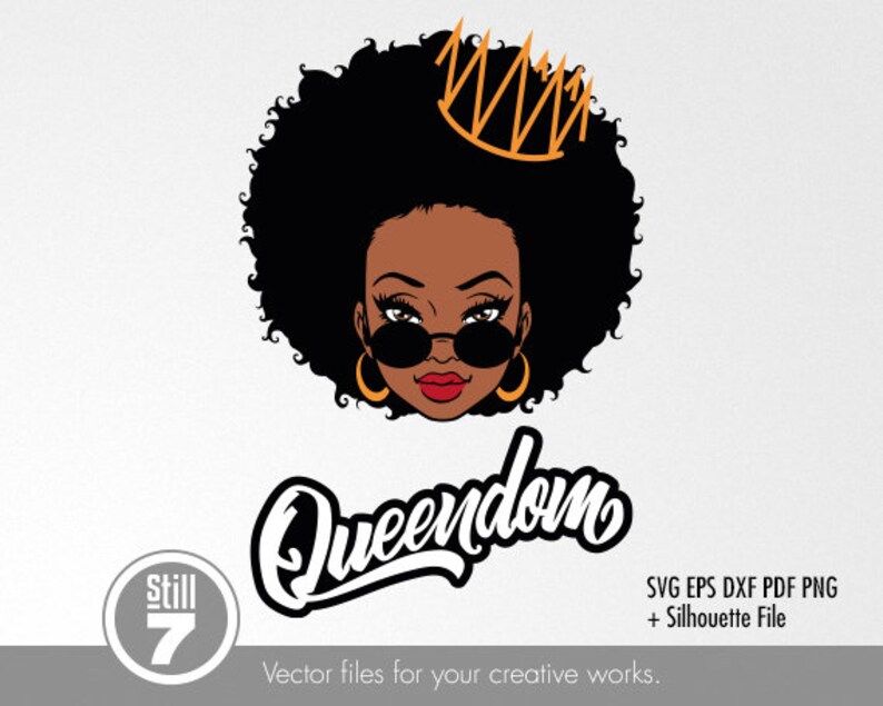 Afro Queen Svg Queendom Svg Black Woman Svg Svg Cutting - Etsy