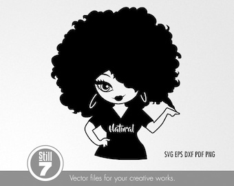 Black Woman Natural Hair Svg Afro Girl Svg Svg Cutting File Eps Dxf Pdf ...