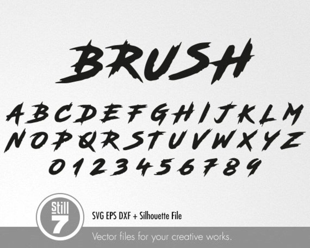 Brush Alphabet Svg Savage Alphabet Svg Eps Dxf Svg - Etsy Canada