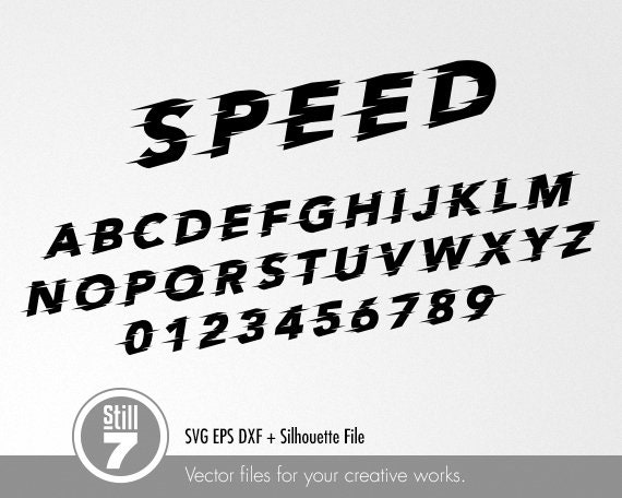 Speed Alphabet Svg Fast Alphabet Svg Svg Dxf Eps | Etsy Canada