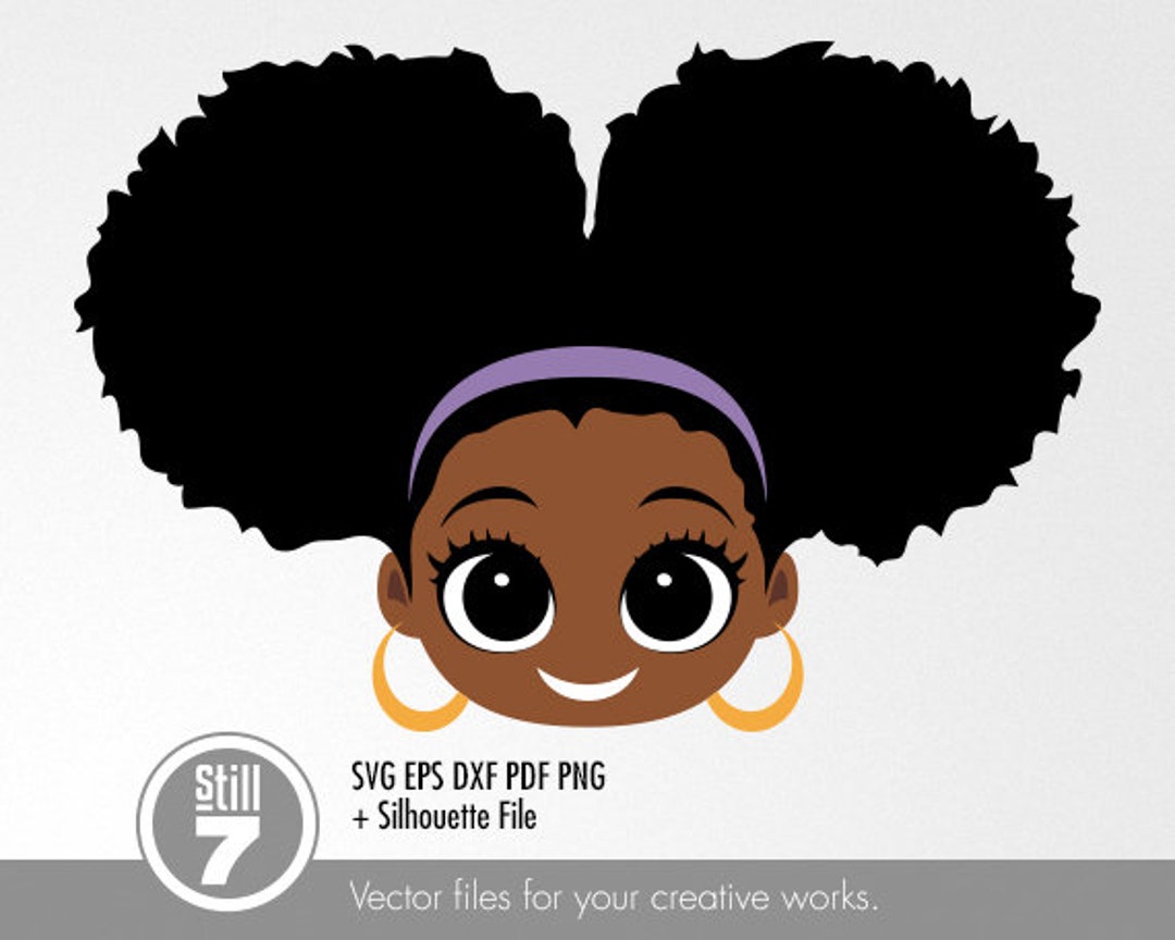 Black Girl Svg Afro Puff 1 African American Svg Svg - Etsy