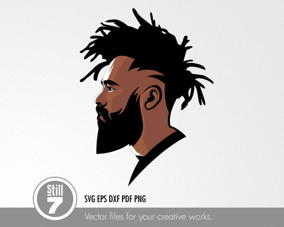 Man With Locks Svg Eps Dxf Pdf Png - Etsy